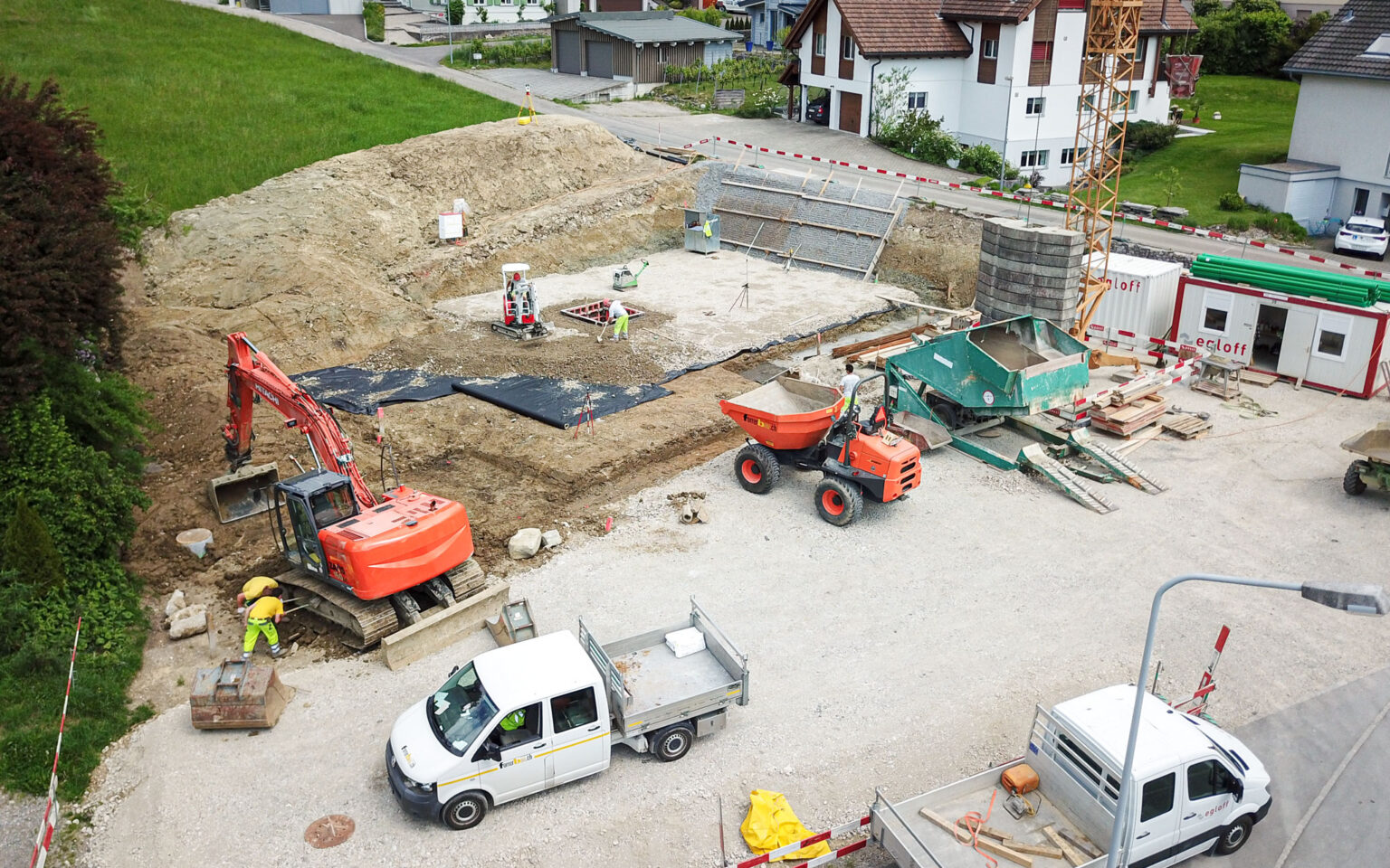 Aushub Mehrfamilienhaus | Forrerbau AG - Toggenburg